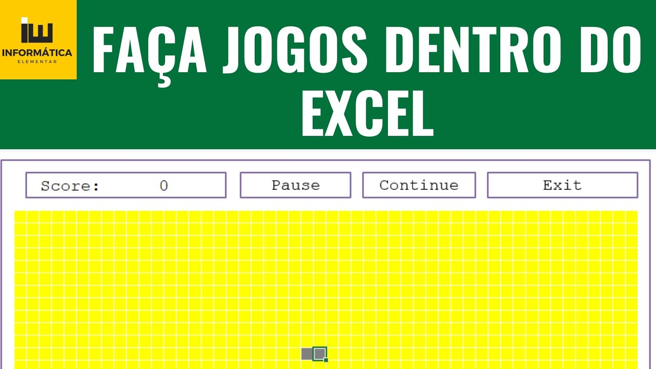 Criando o Jogo da Cobrinha no Excel - YouTube
