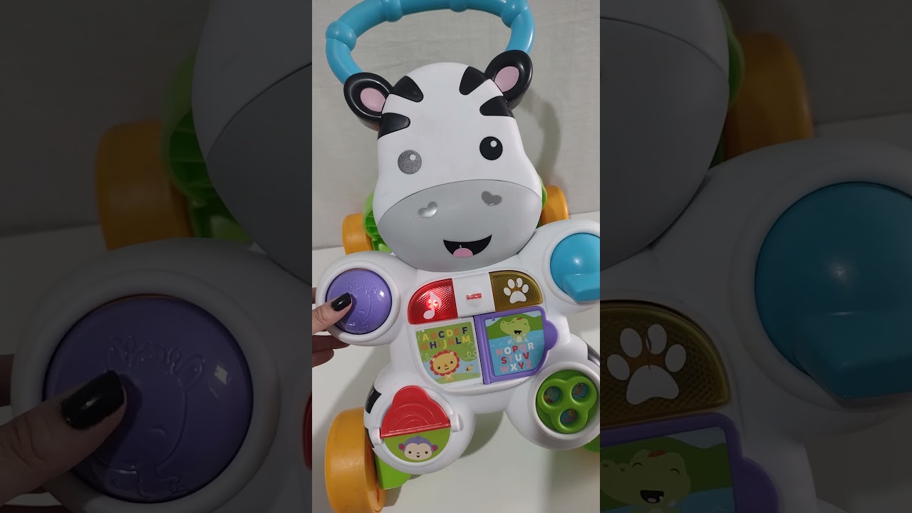 Andador Zebra Brincar e Aprender Fisher Price - YouTube