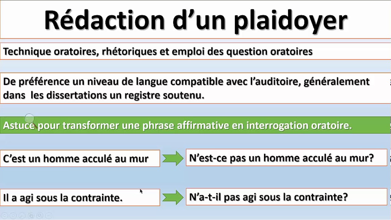 Ecrit bac 12 - Explication en français.. plaidoyer - YouTube