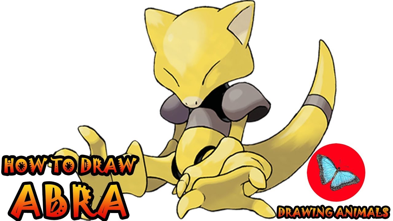 How To Draw Abra From Pokemon | Drawing Animals - YouTube