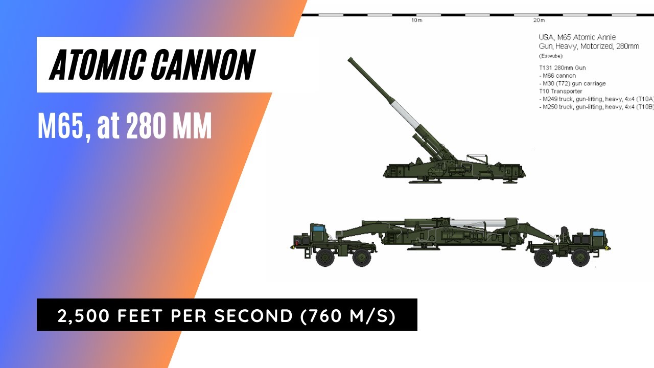 Test Atomic Cannon, at 280 mm Bomb Nuclear - YouTube