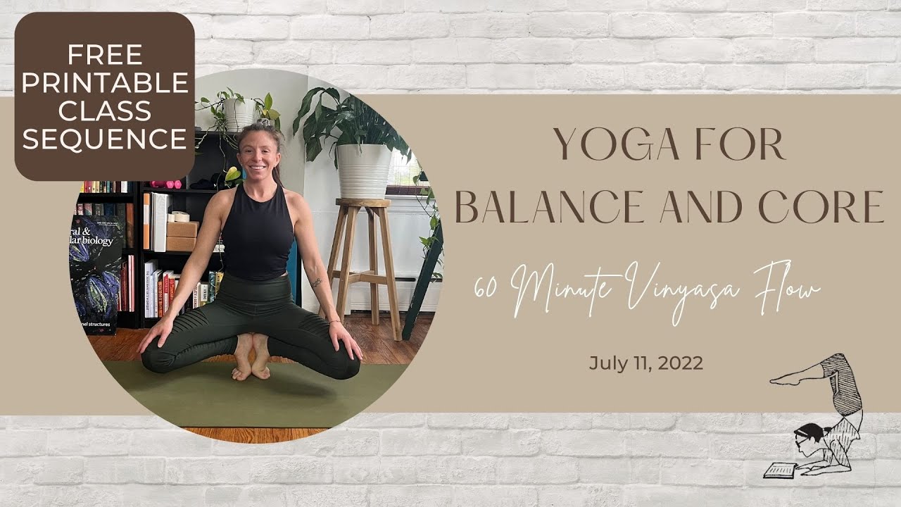 YOGA /BALANCE AND CORE / Balancing Bound Angle Pose - YouTube