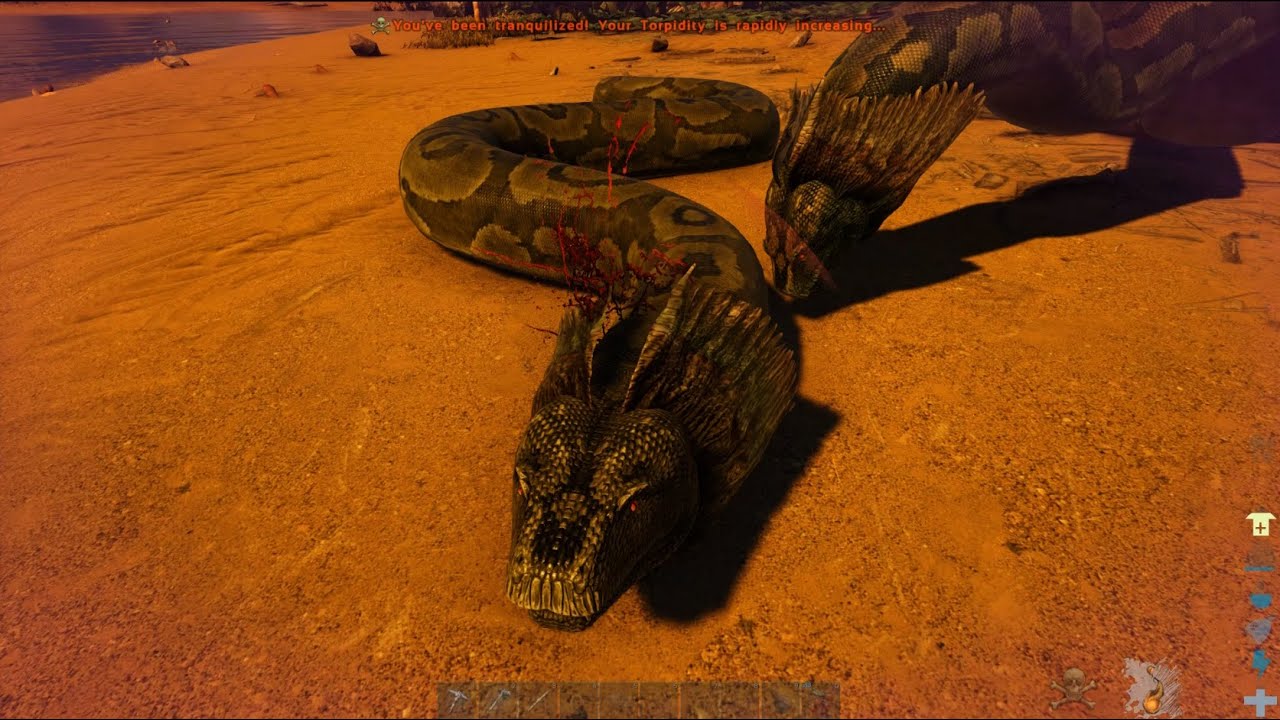 Suddenly snakes (Ark: Survival Evolved) - YouTube