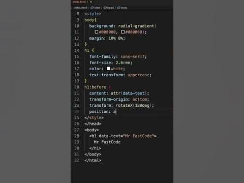 How to make Reflected Text CSS HTML - YouTube