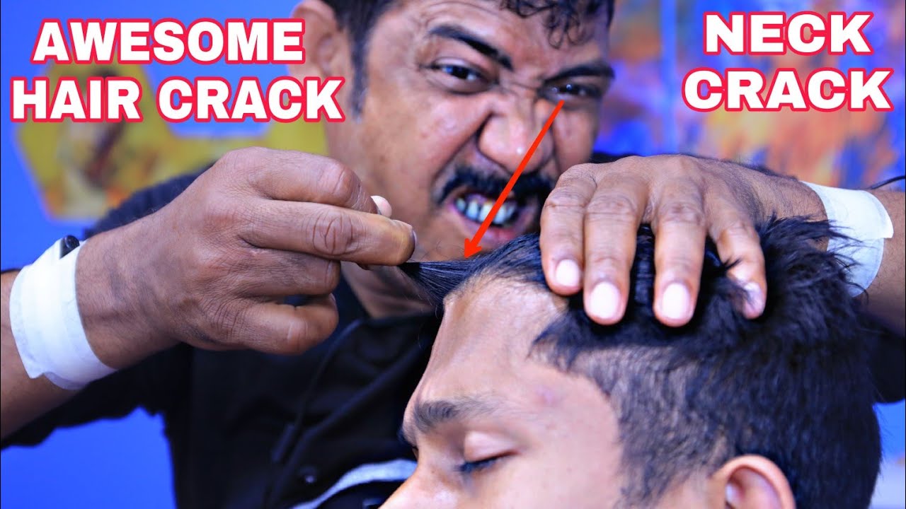Awesome hair cracking, neck cracking, spine cracking, ear cracking ASMR ...