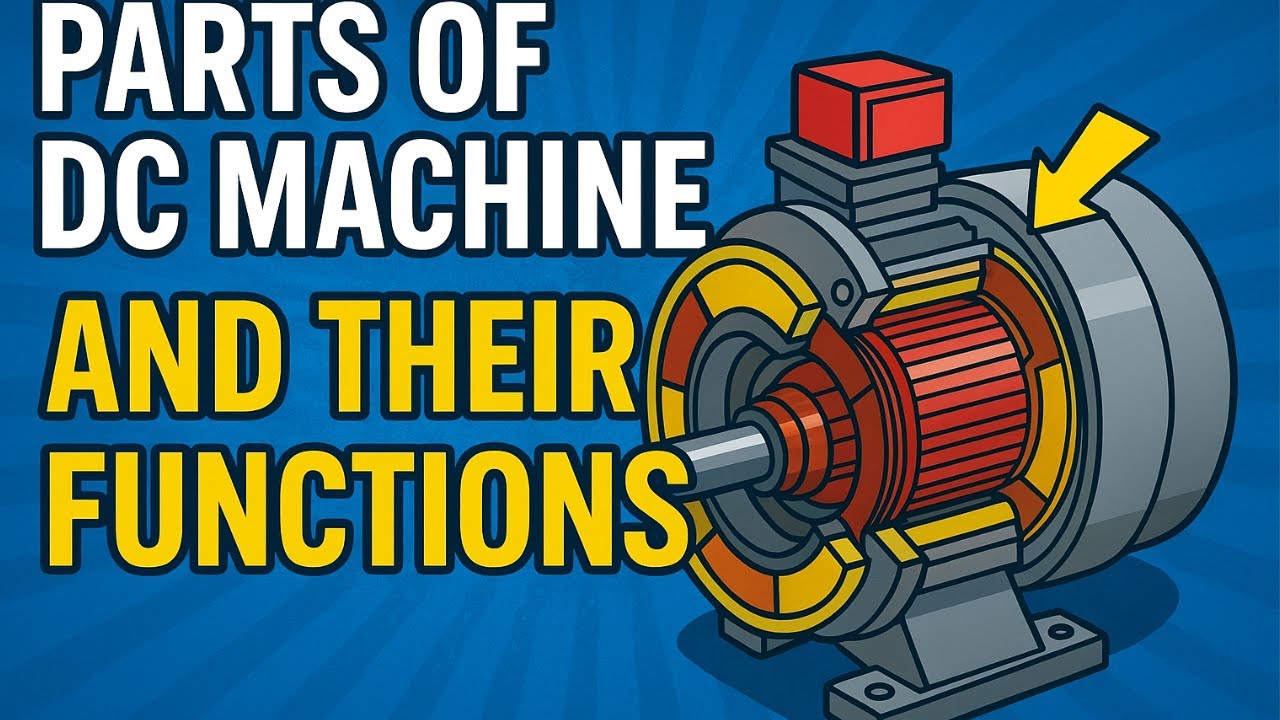 Parts of a DC machine and their functions - YouTube