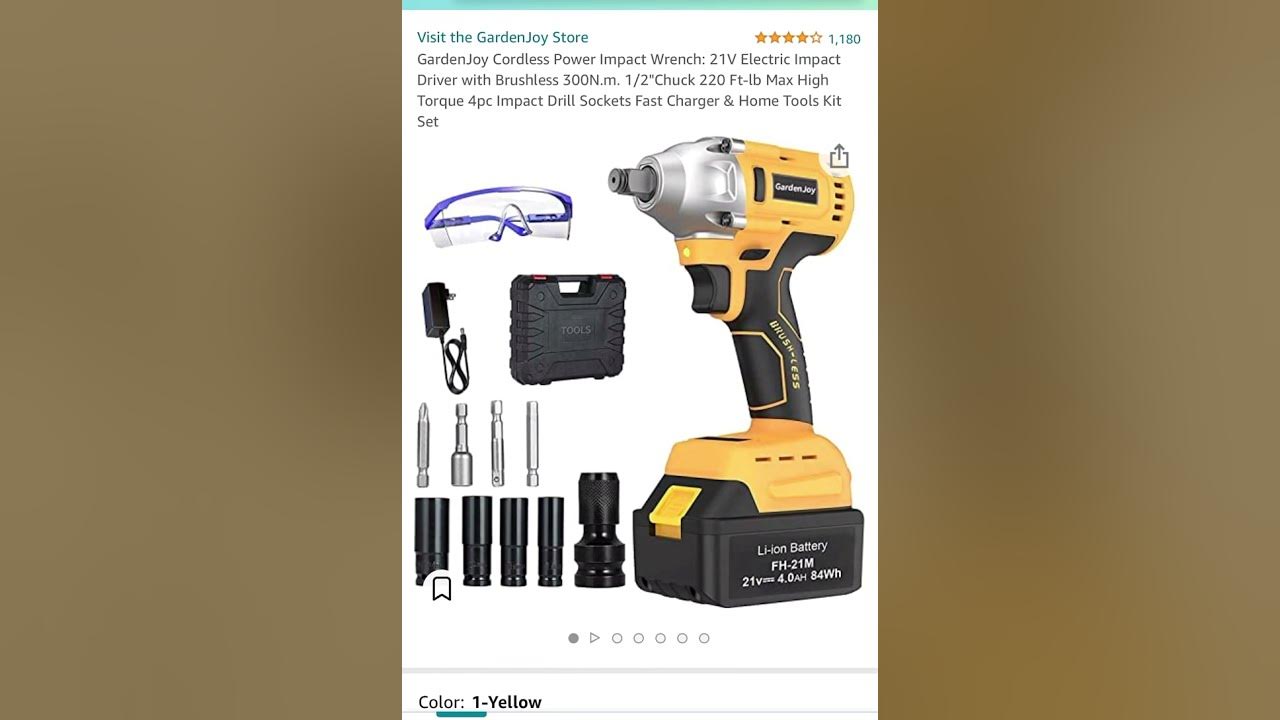 Sale 47 99 Gardenjoy Cordless Power Impact Wrench 21v Electric