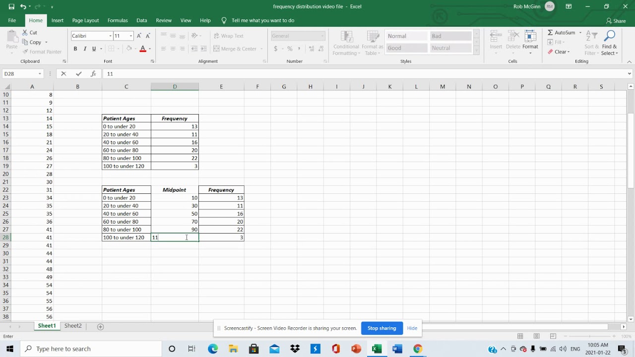 Frequency Polygon Using Excel - YouTube