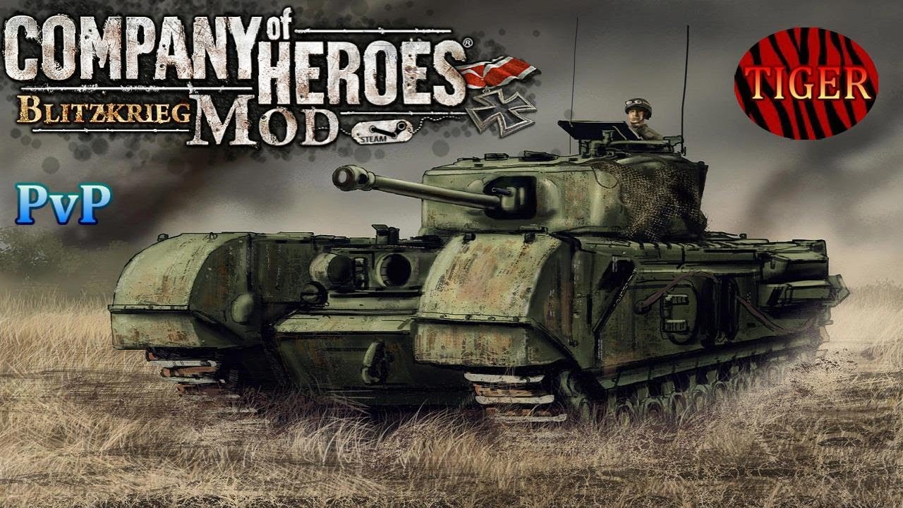 CoH Blitzkrieg Mod PvP _ Close 1v1 - Gameplay - YouTube
