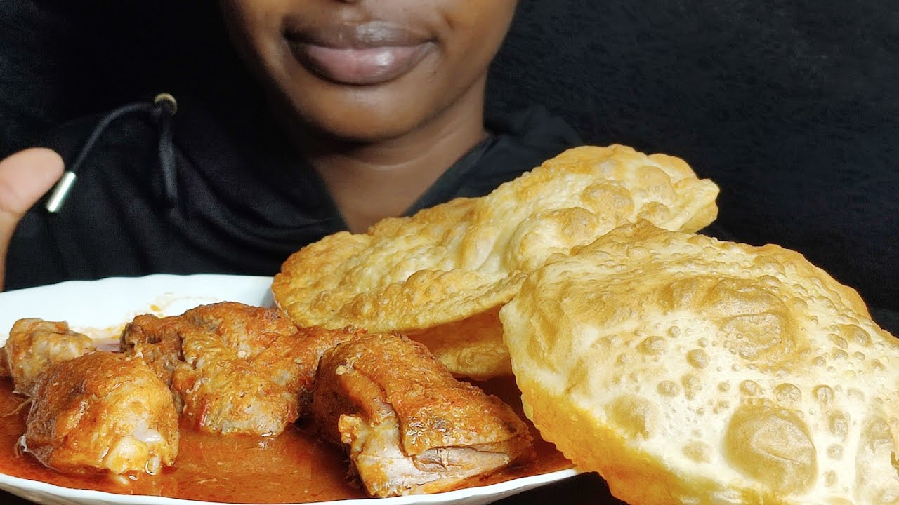 ASMR EATING LUCHI/PURI AND CHICKEN CURRY 🍗 - YouTube