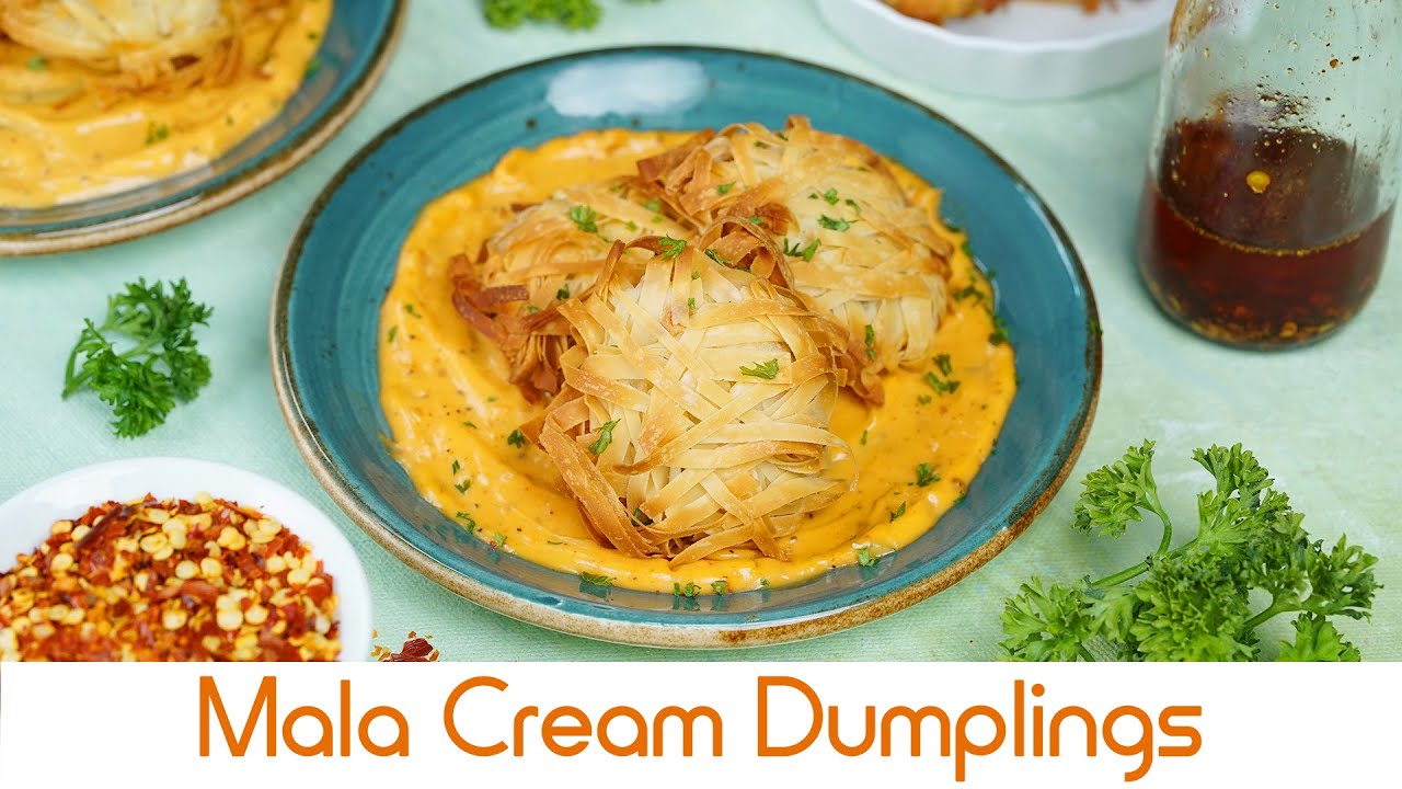 Enjoy Mala Cream Dumplings with a spicy kick, perfect for a delicious ...
