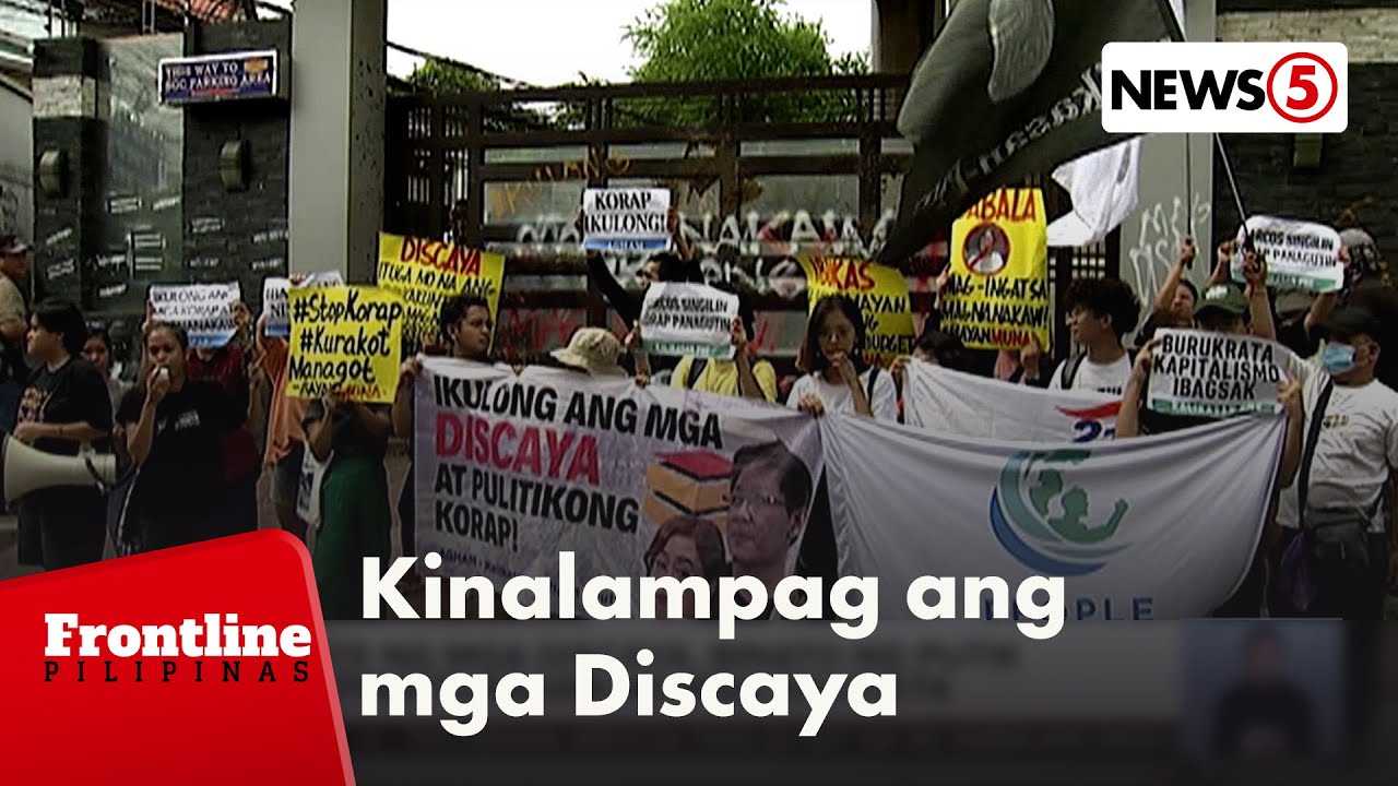 Gate ng mga Discaya, binato ng putik at pininturahan ng mga raliyista ...