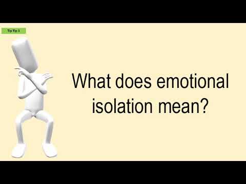 What Does Emotional Isolation Mean? - YouTube