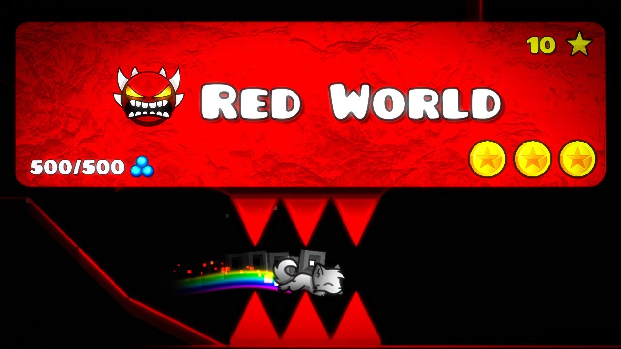 Прохожу ПЕРВЫЙ ЭКСТРИМ ДЕМОН Red World в Geometry Dash - YouTube