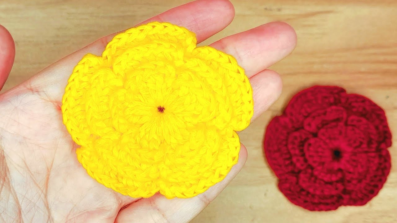 Three Layer Crochet Flower Pattern Crochet Flowers 3 Layers Ceylon