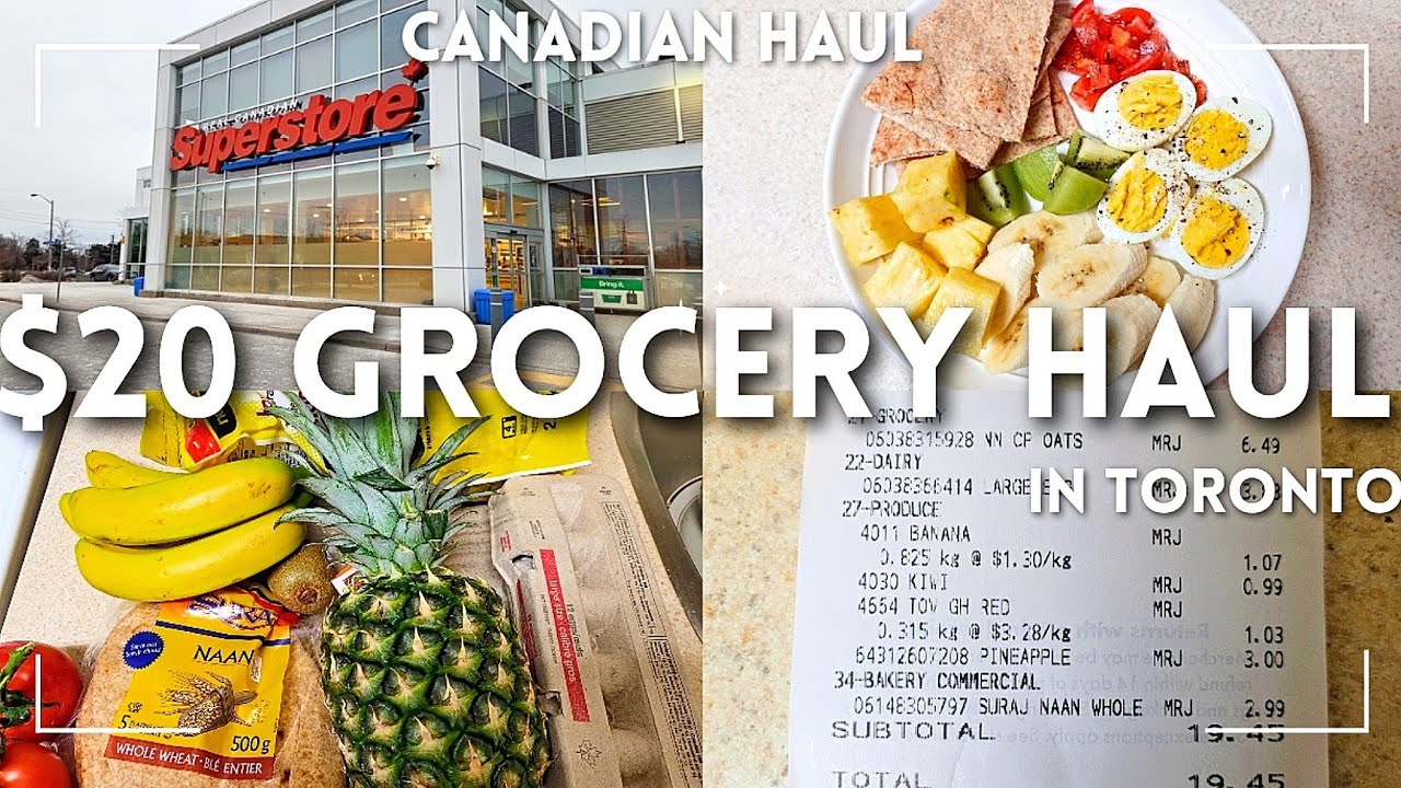 $20 Canadian Grocery Budget & Meal Challenge | Grocery Budget Challenge ...