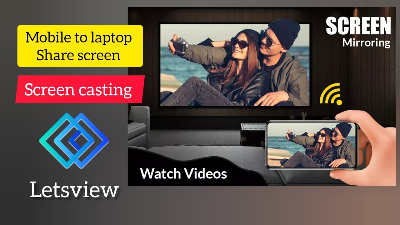 Mirror casting or screen share kaise karen? how to use letsview application ? phone casting in ...