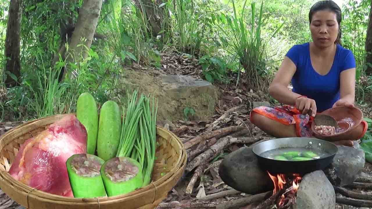 Cook recipe bottle gourd with pork is taste delicious for food - eat my ...