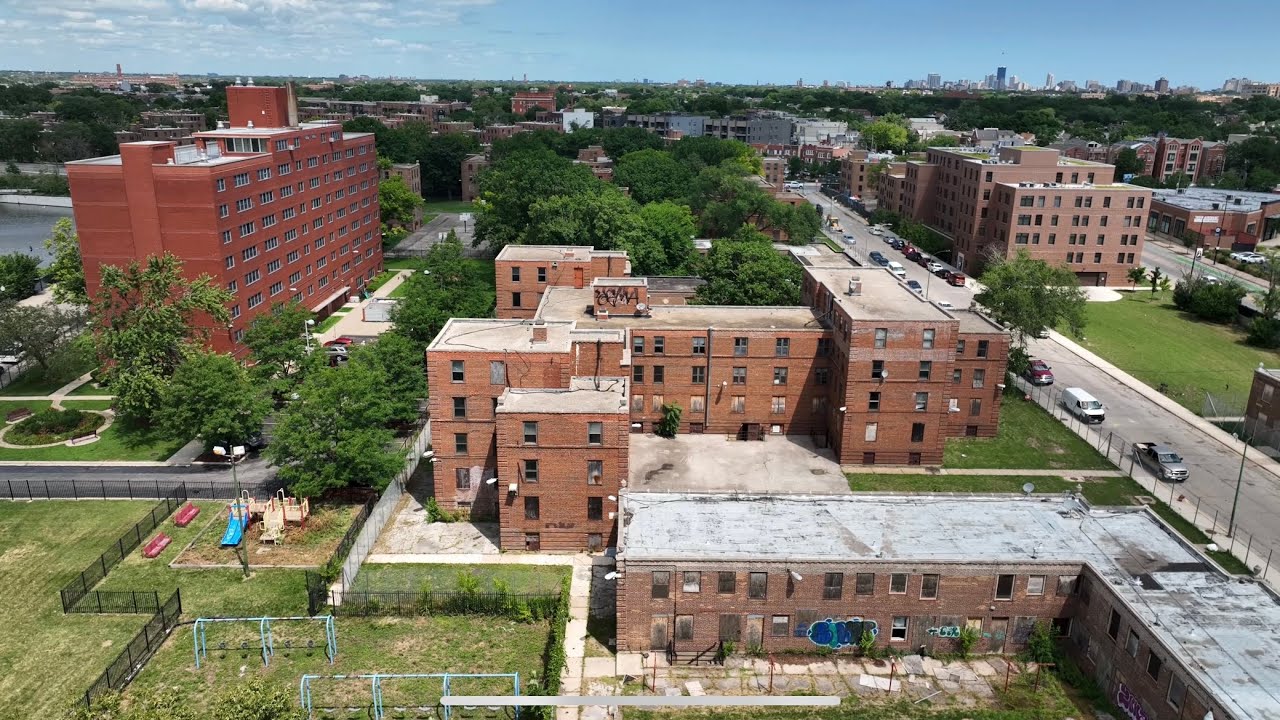Drone View Of Julia C. Lathrop Homes - One Of Few Remaining Public ...