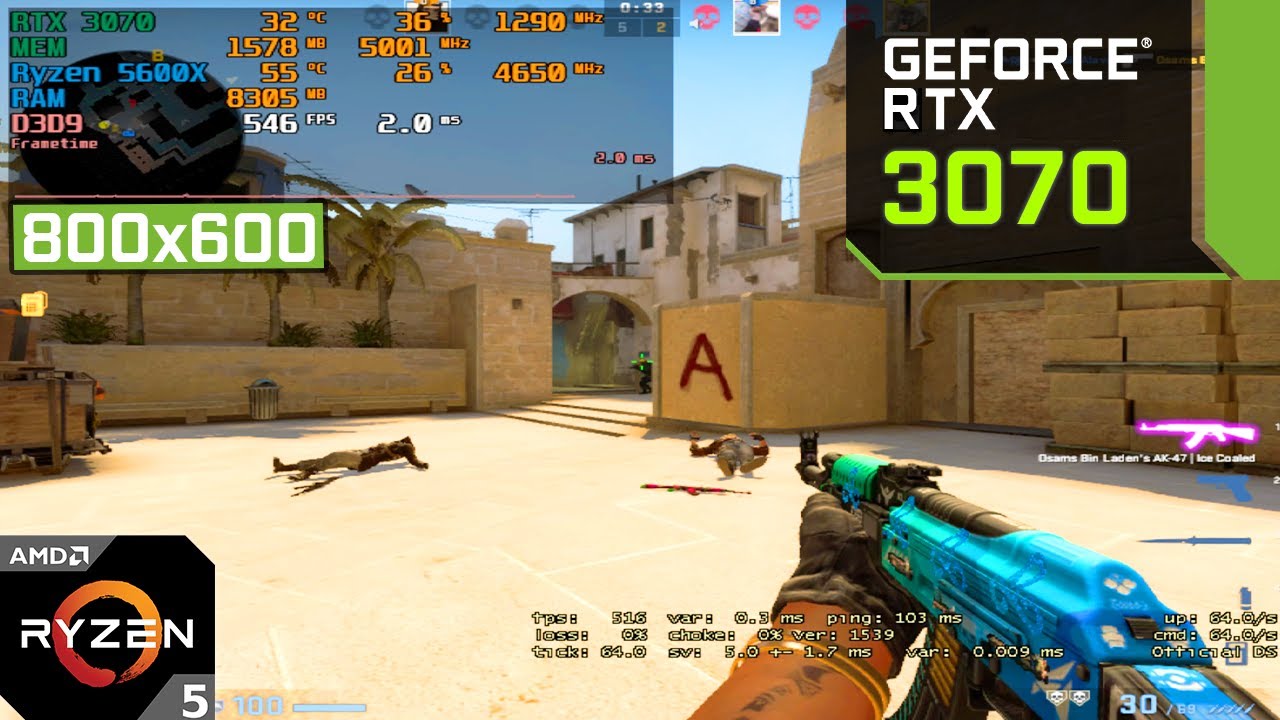 CS:GO : RTX 3070 8GB + Ryzen 5600X : 800x600 - YouTube