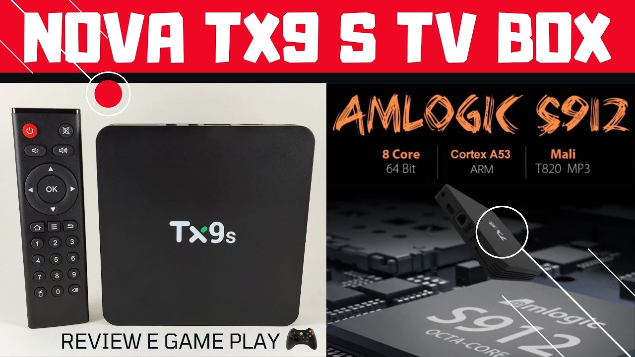 Novo TX9 S Amlogic S912 08 core TV BOX Android - Review Game Play e ...