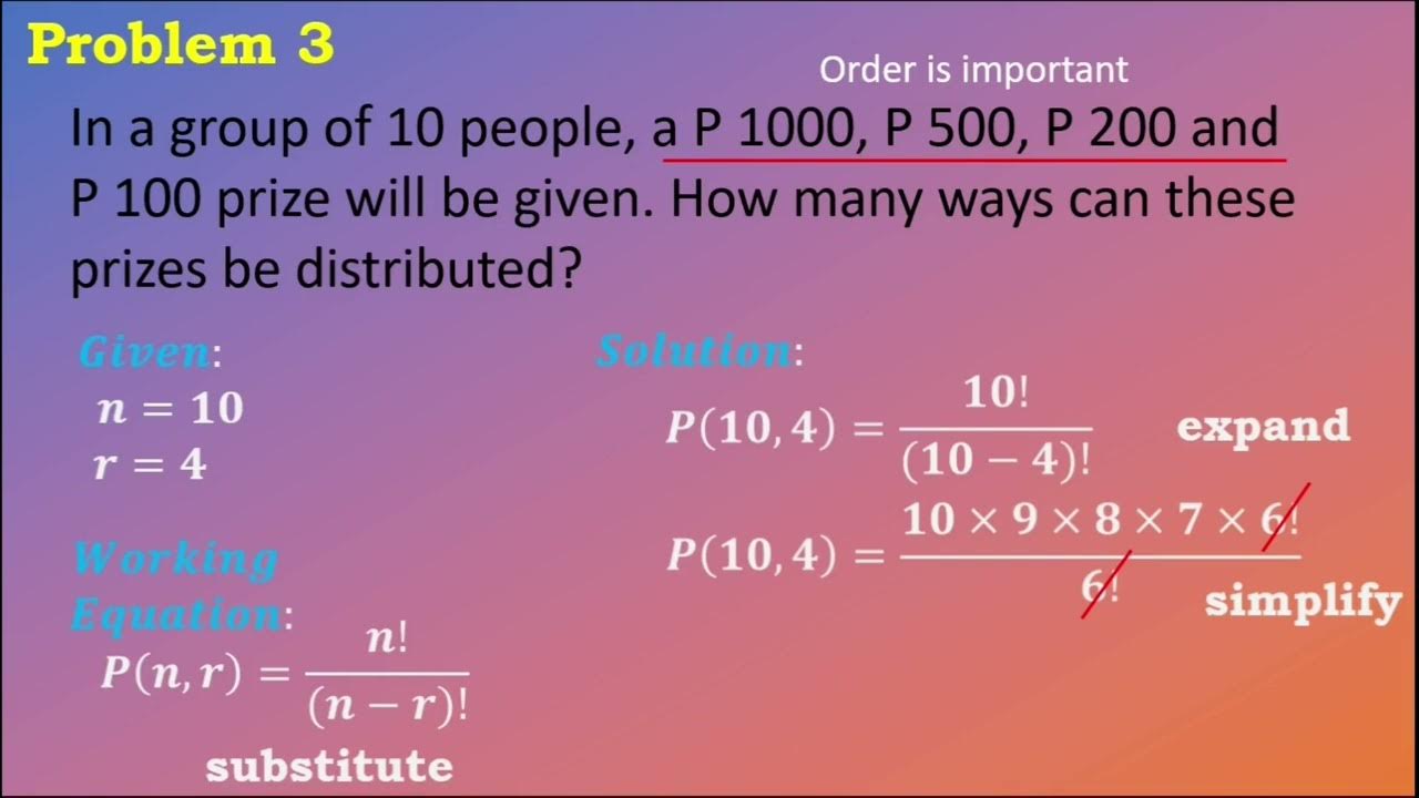 Grade 10 Quarter 3 Week 5 Solving Problems Involving Permutations and Combination - YouTube