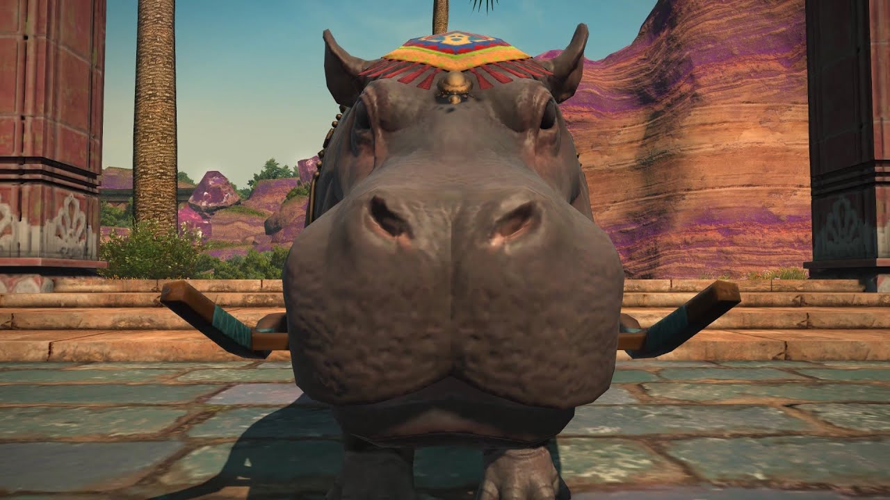 [FFXIV] Hippo Cart Mount - YouTube