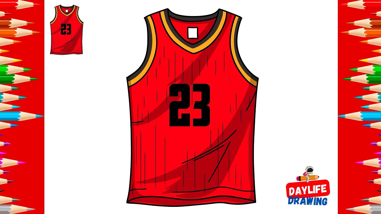 How to Draw a Basketball Jersey | Easy Step-by-Step Tutorial - YouTube
