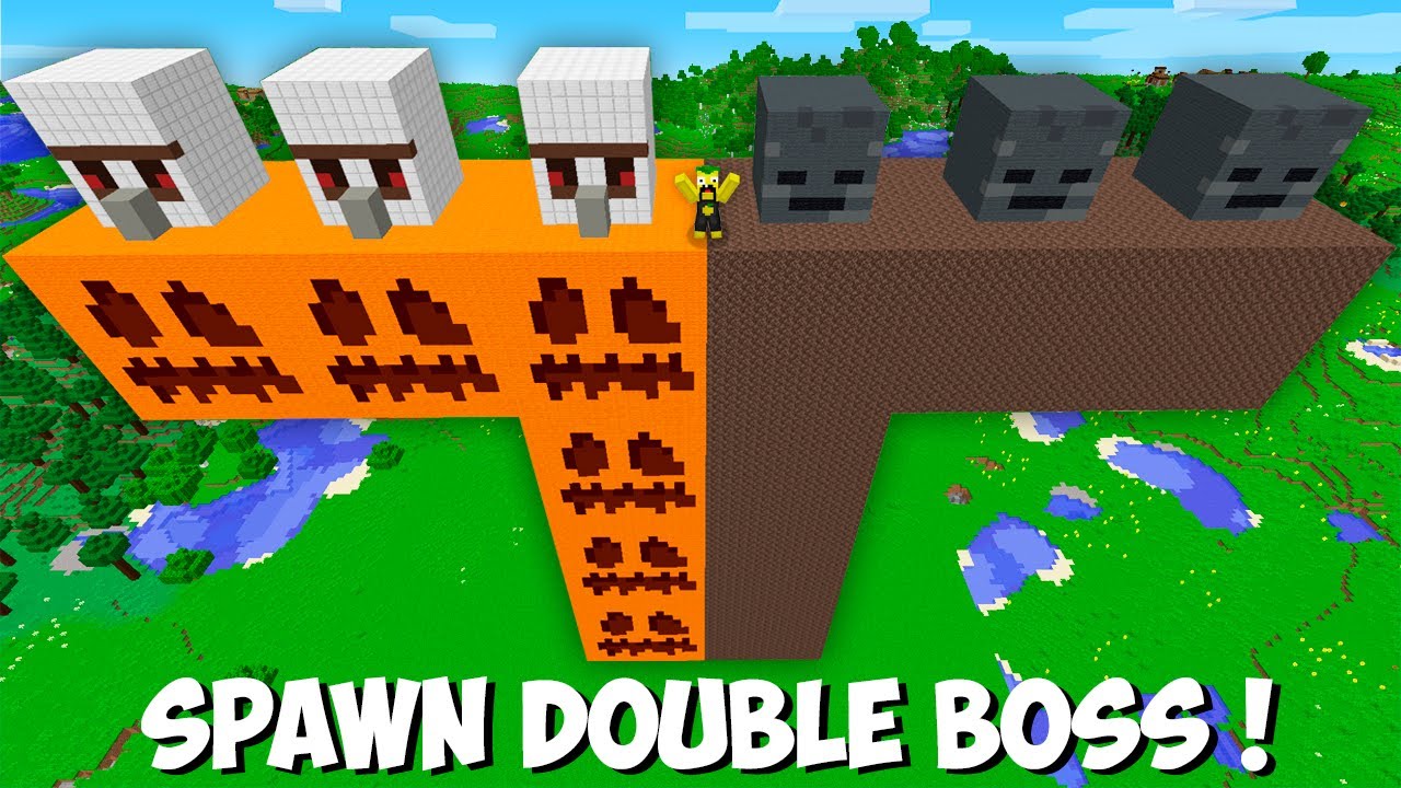 I can SPAWN A BIGGEST DOUBLE SUPER BOSS in Minecraft ! NEW SECRET HUGE ...