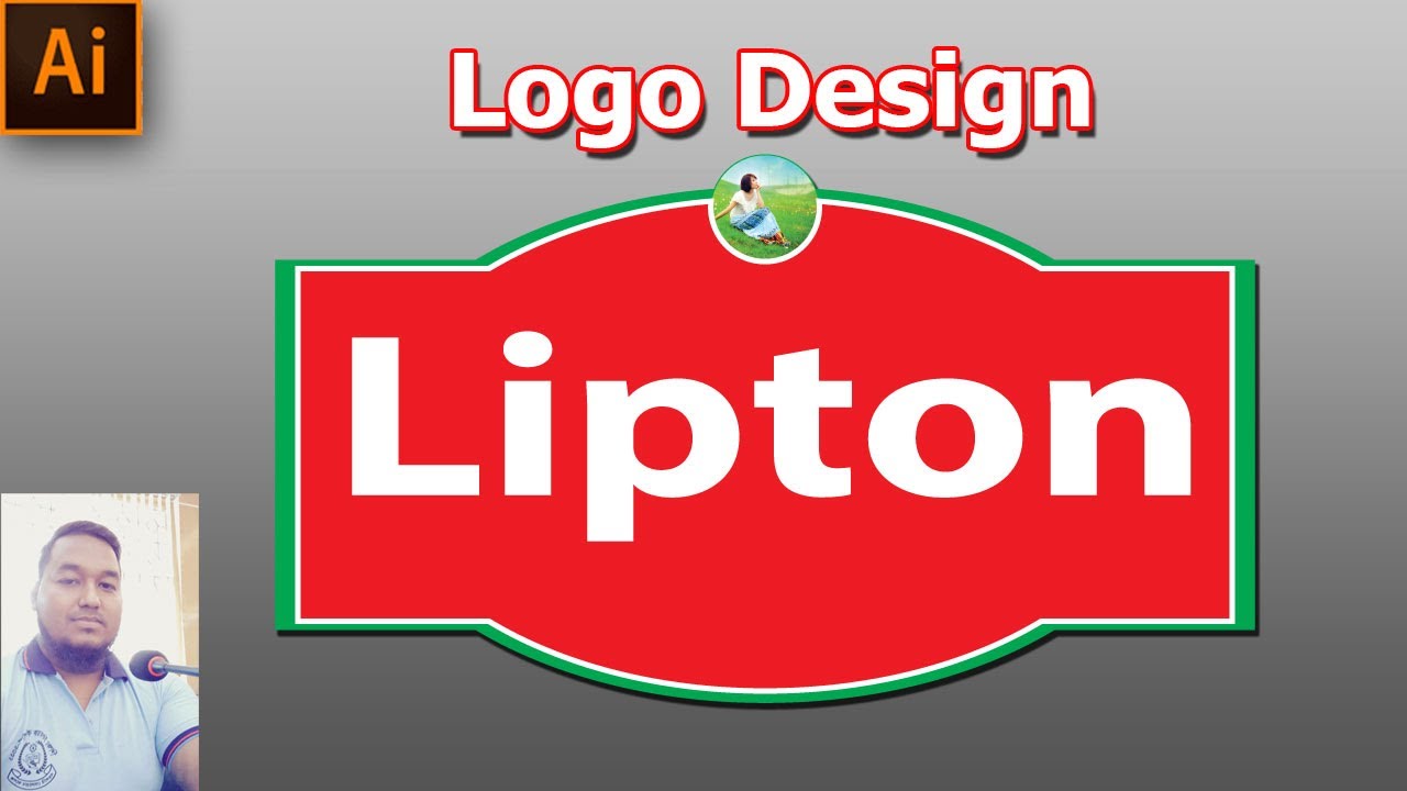 How to Create Lipton Logo Design in Adobe illustrator | Bangla Tutorial ...