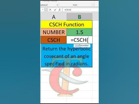 CSCH FUNCTION | Excel Formula For Job Interview | #technologychannel #exceltutorial #msexcel # ...