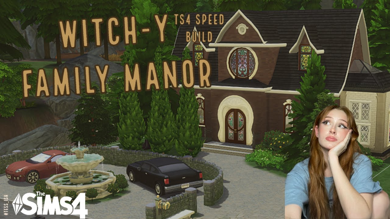 Witch-y family estate WITH LORE - TS4 speed build - YouTube