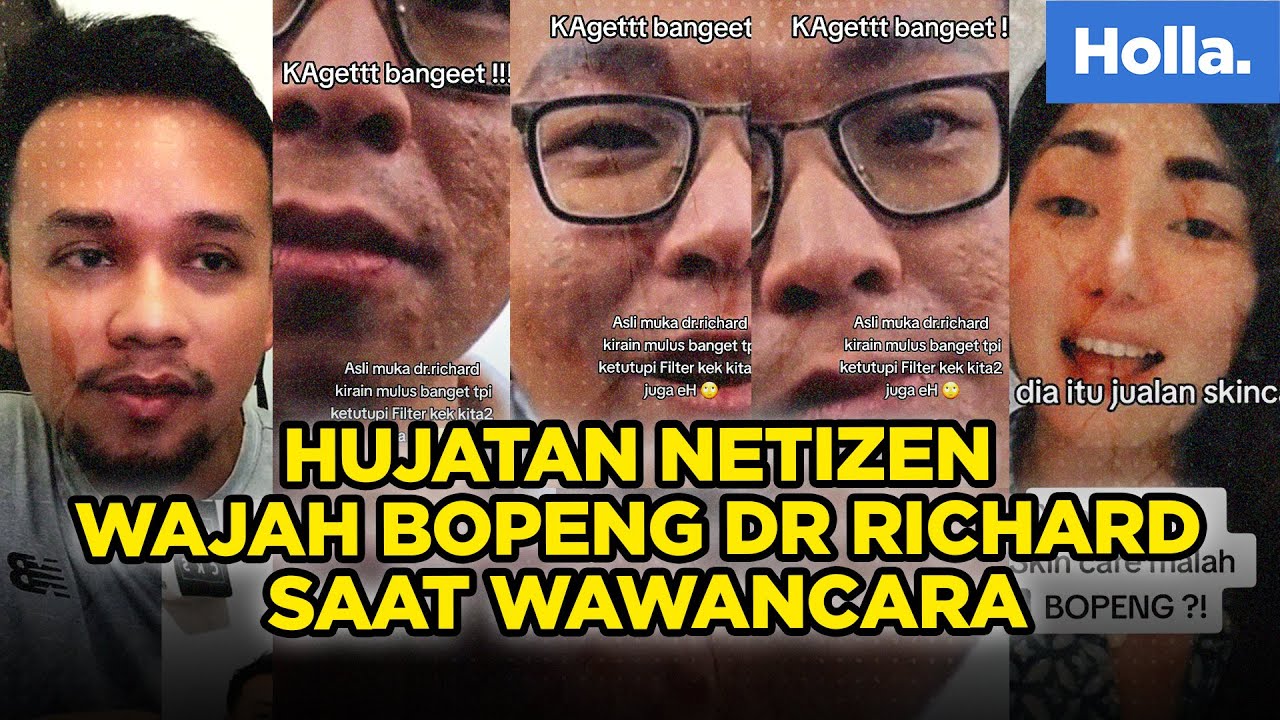 Hujatan Netizen Wajah Bopeng Dr Richard Lee Saat Wawancara - YouTube