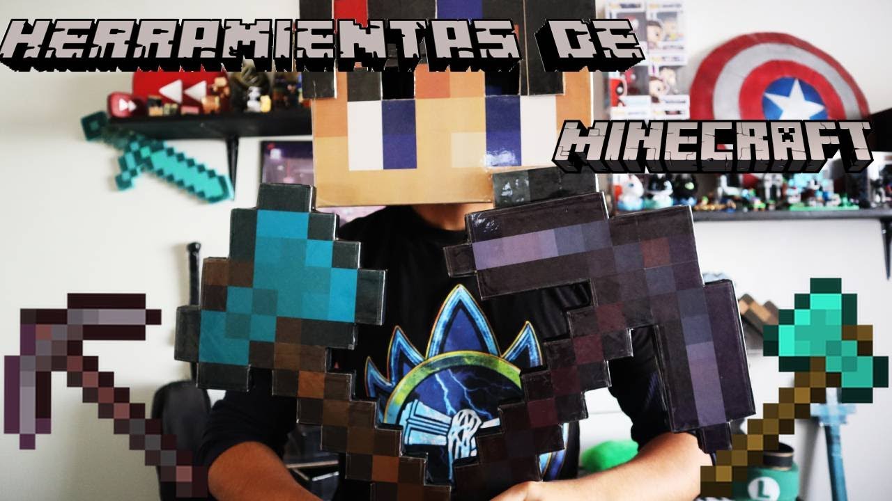 COMO HACER HERRAMIENTAS DE MINECRAFT DE CARTÓN | AAIRONP - YouTube