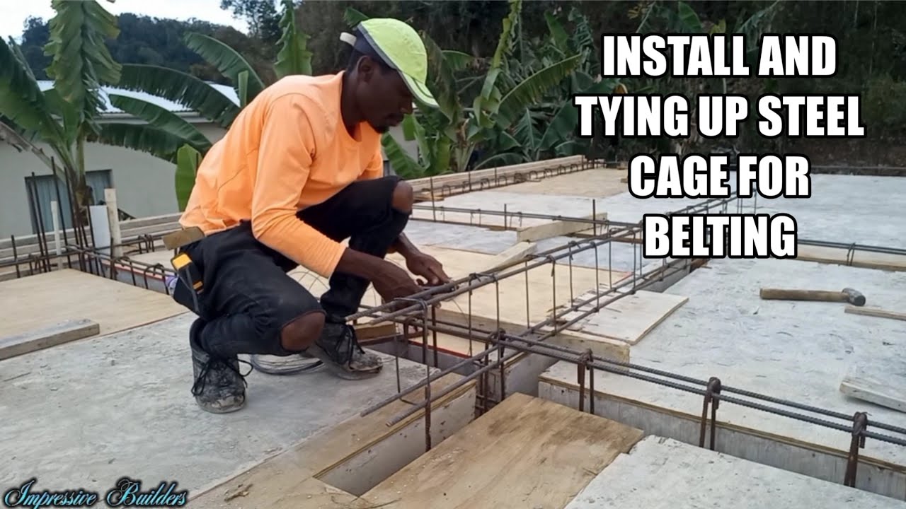 Install & Tying up the Steel Cages for the Belting #steelfixing - YouTube