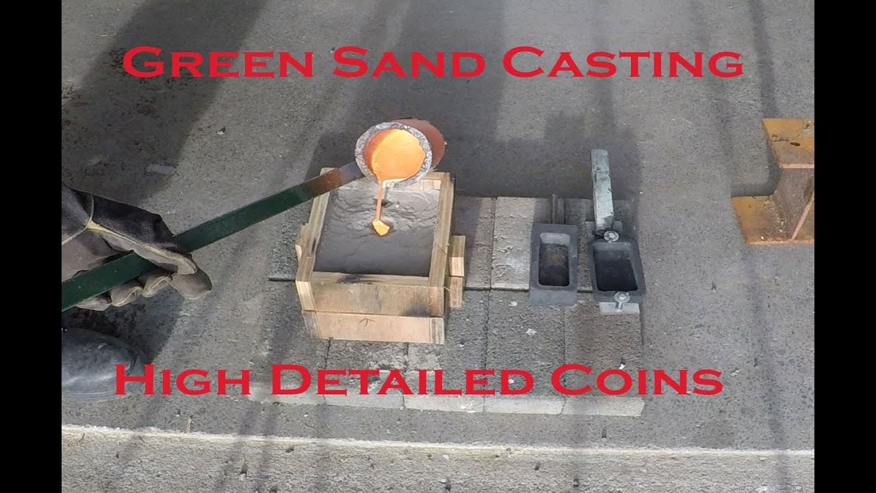 Sand casting copper coins and more - YouTube
