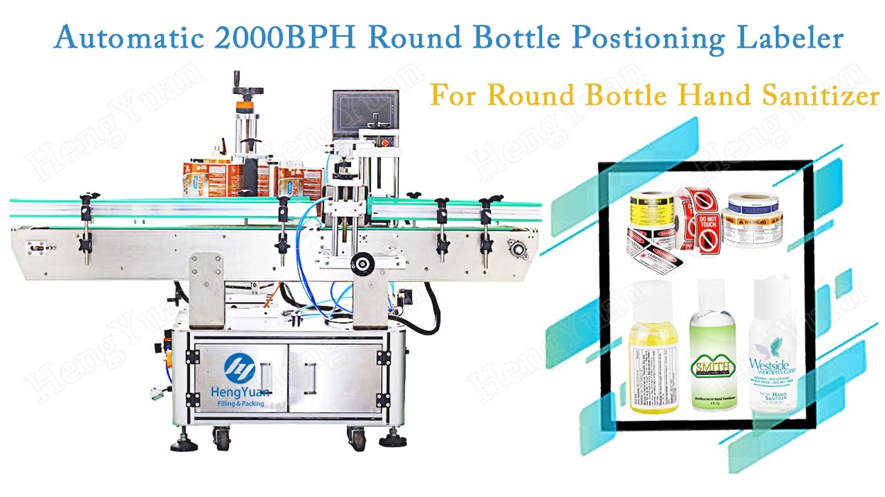 Automatic 2000BPH Round Bottle Postioning Labeler for round bottle ...