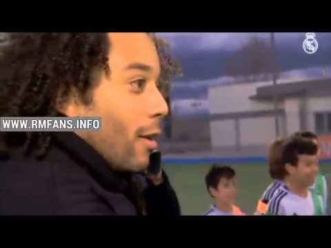 Real Madrids wonder kid Pipi shows off his football skills to Marcelo 001