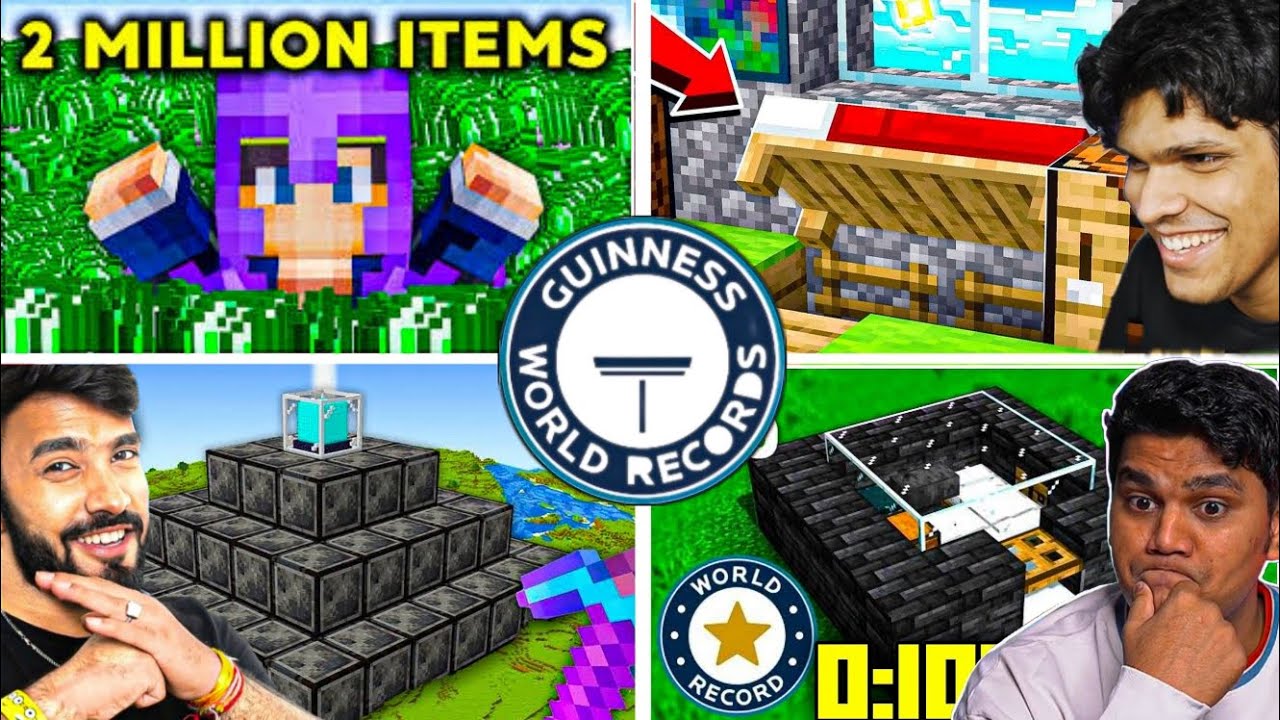 Minecraft WORLD RECORDS blow your mind🤯 | wow🔥 - YouTube