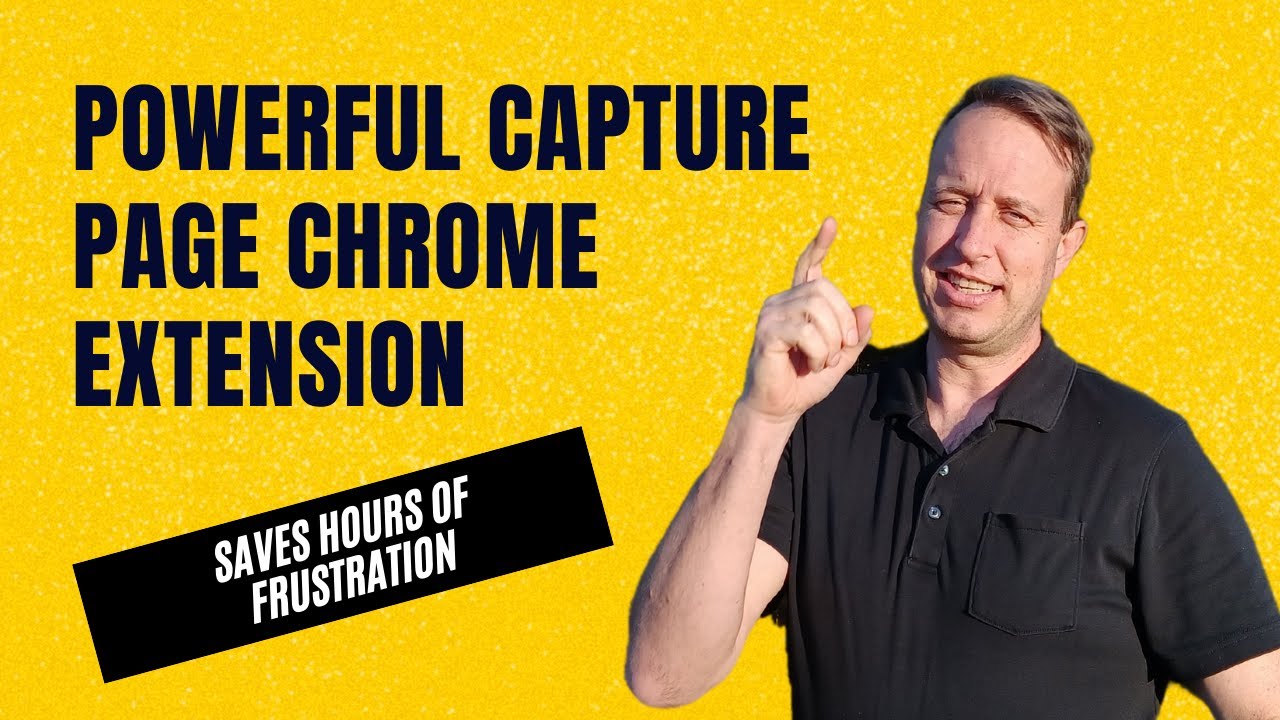 Powerful Capture Page Chrome Extension (Save A Ton Of Time!) - YouTube