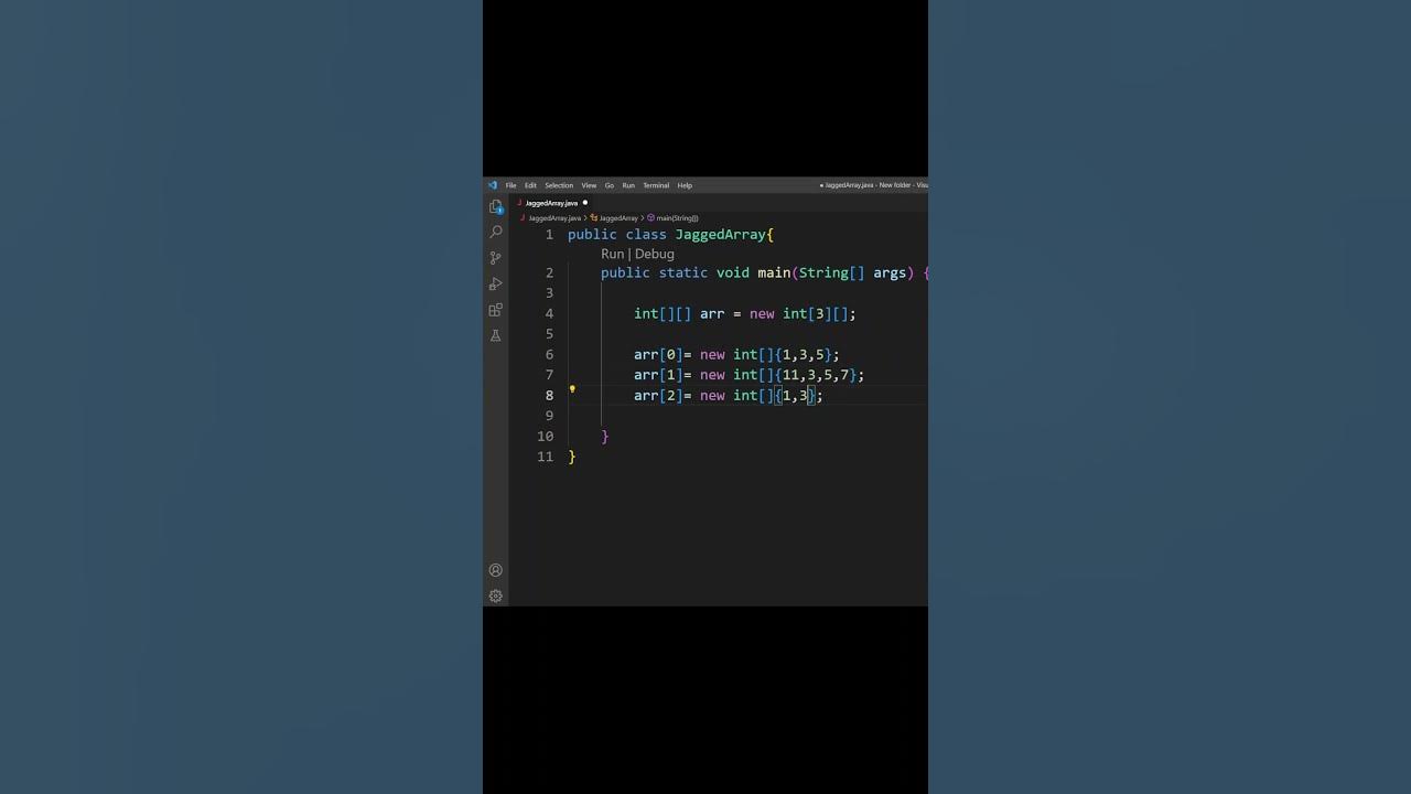 Jagged Array In Java Youtube