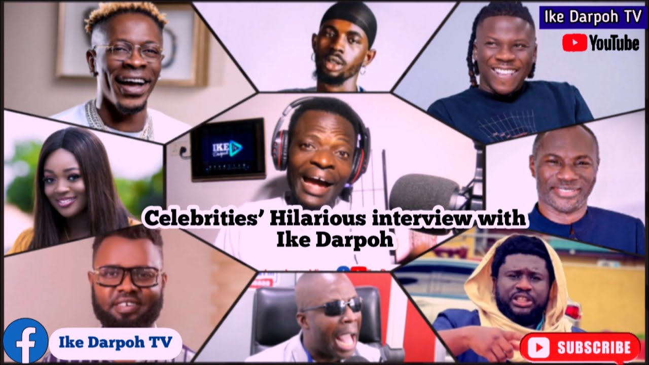 Celebrities’ hilarious interview with Ike Darpoh 🤣🤣🤣 #blacksherif #shattawale #funnyvideo - YouTube