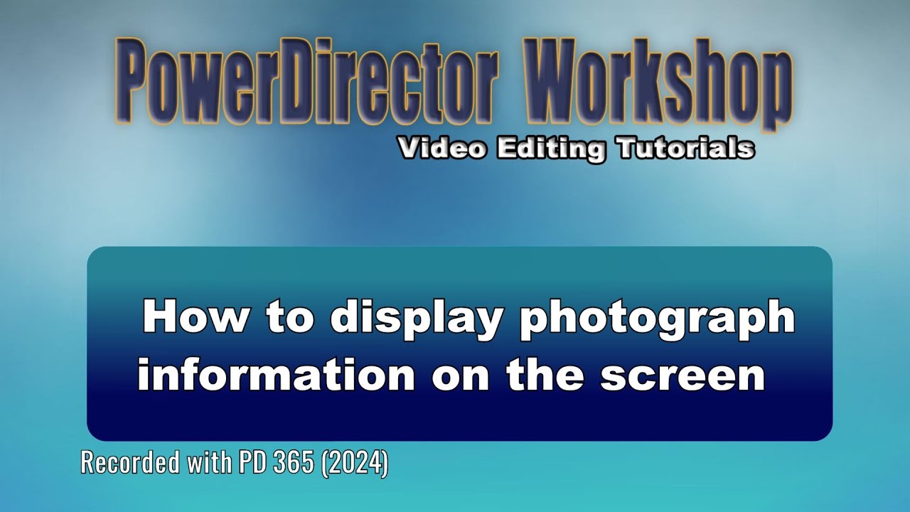 How to display photograph information on the screen - YouTube