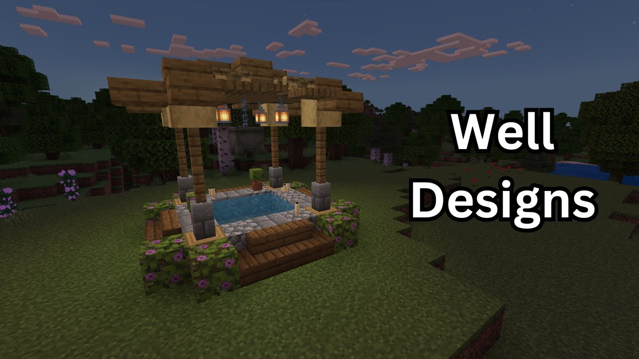 Minecraft: Simple Well Designs to Build ¦ Tutorial - YouTube