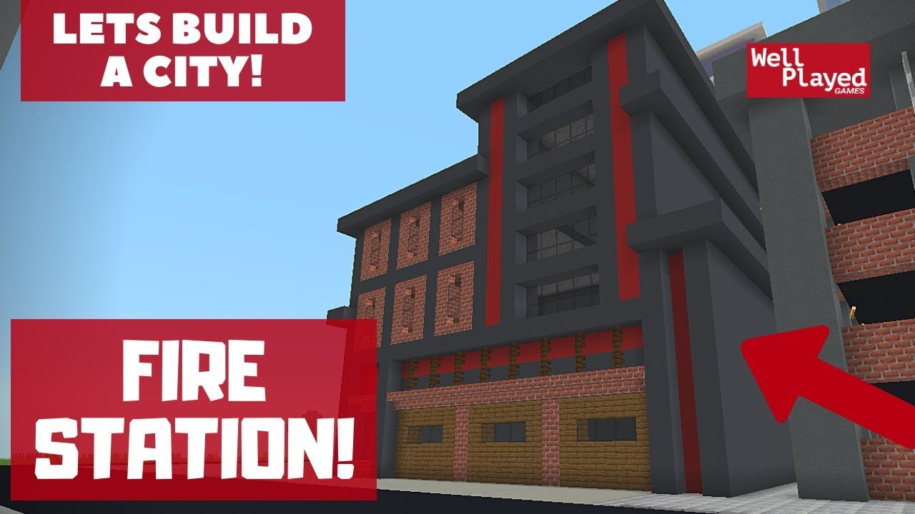 Modern Fire Station!! | Minecraft City Lets Build S2 Ep10 - YouTube