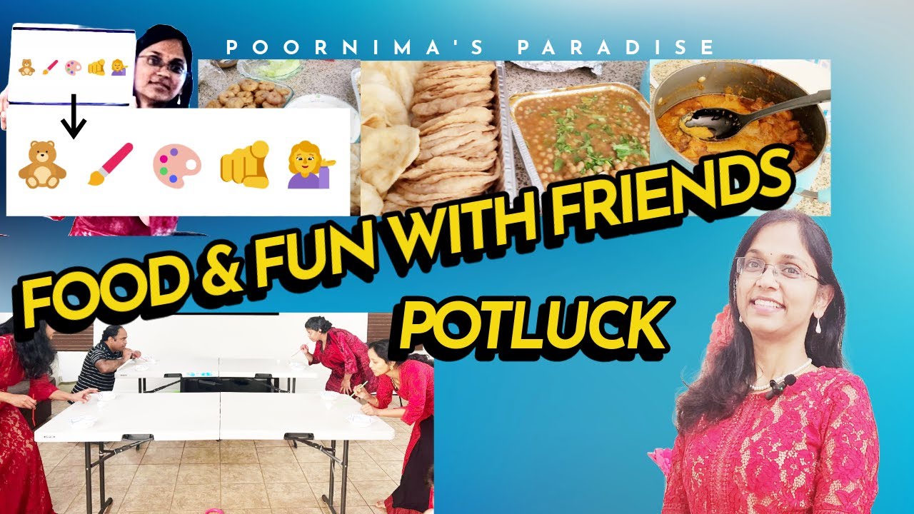 POTLUCK WITH Friends | Food & Fun| Minute to win it games - YouTube