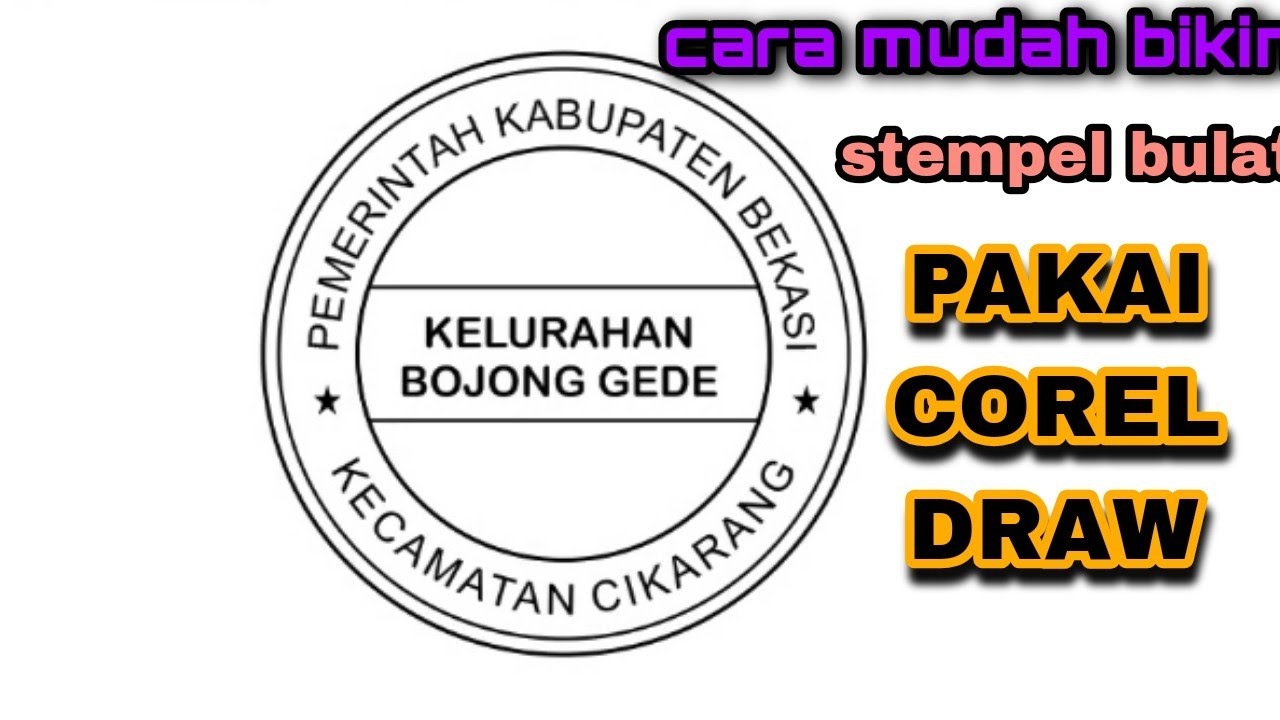 Cara bikin stempel bulat pakai Corel draw - YouTube