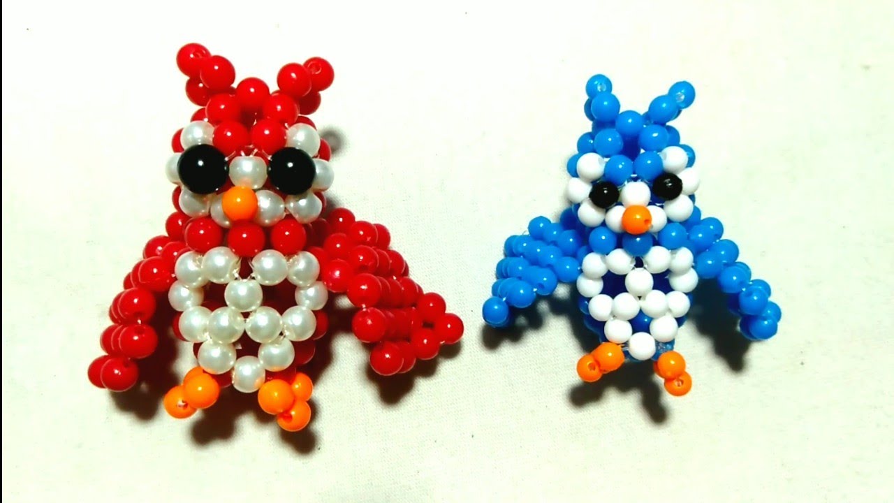 #Penguin beads keychain,gantungan kunci pinguin manik manik,beads ...