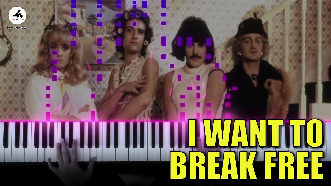 Queen I Want To Break Free Piano Tutorial HARD | Cole Lam - YouTube