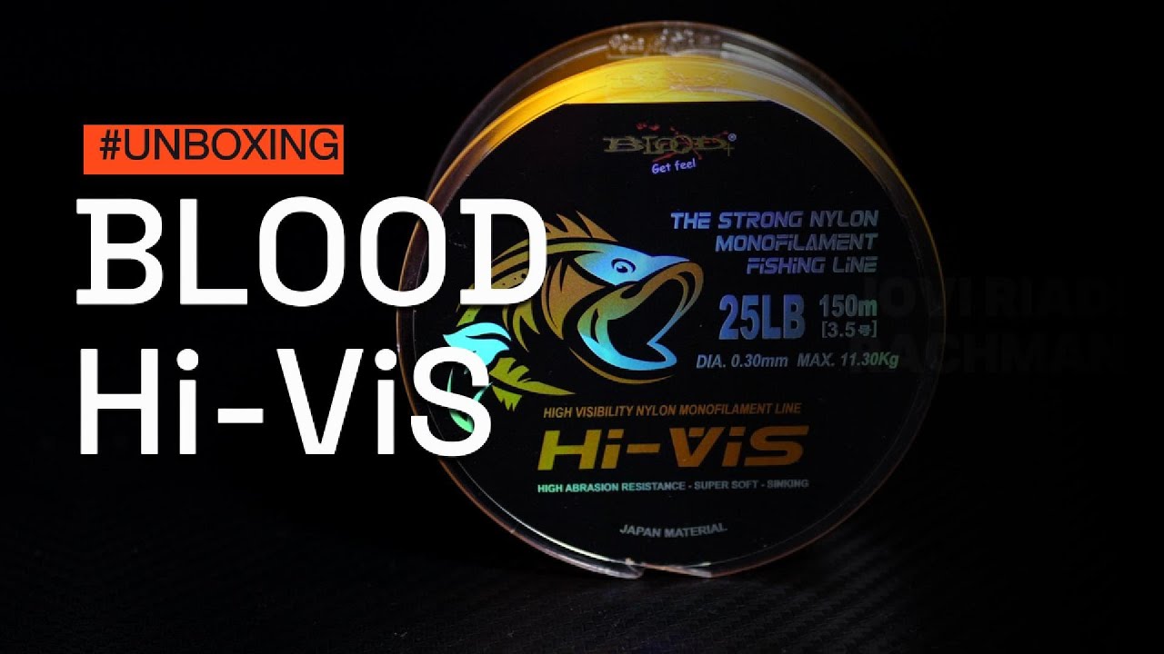 THE STRONG MONOFILAMENT FISHING LINE BLOOD HI-VIS JAPAN MARTERIAL - YouTube